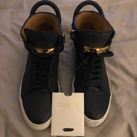 Buscemi | Shoes | Italy Buscemi Us Oceannavy Gold Sneakers | Poshmark
